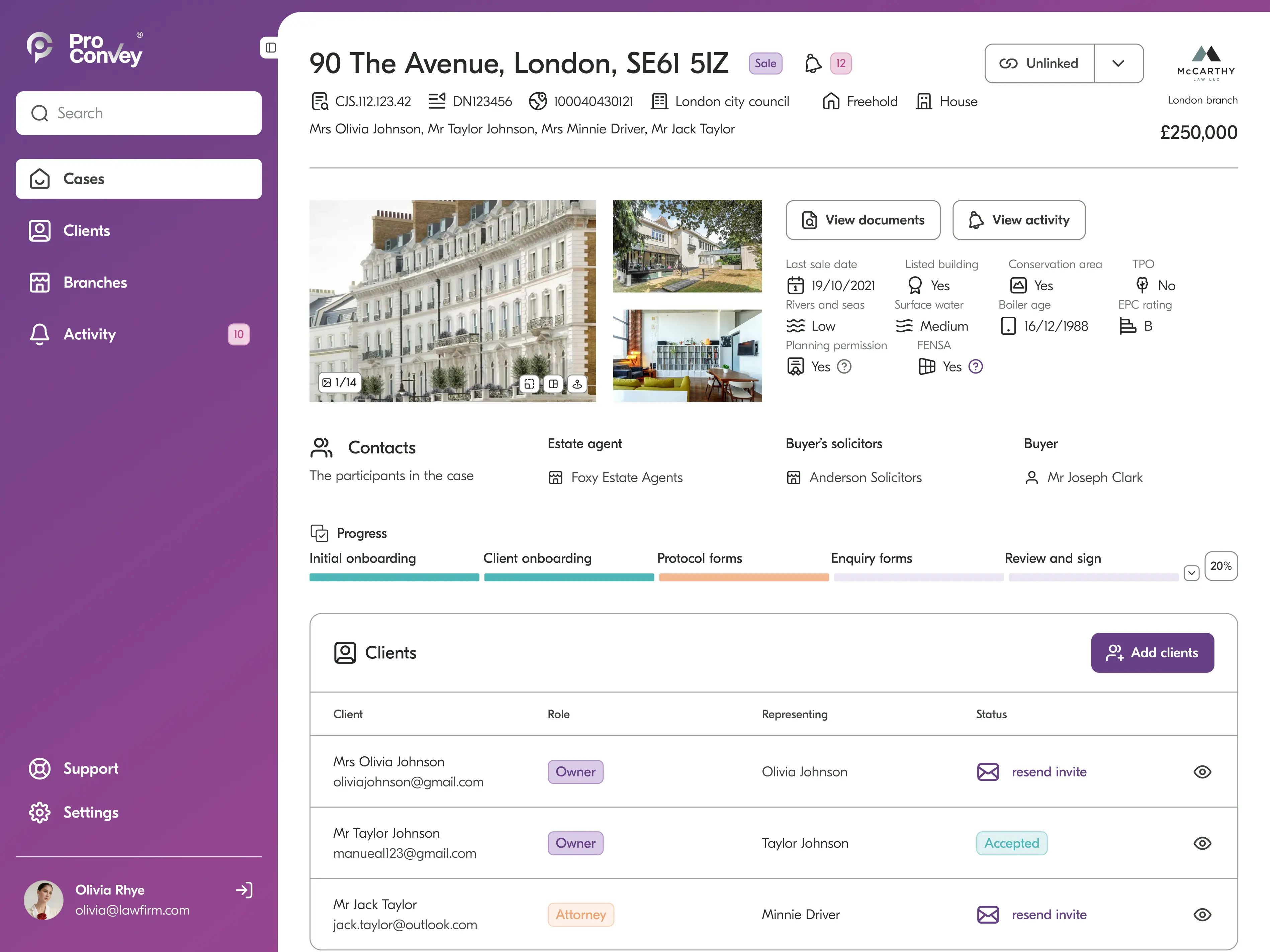 ProConvey | Conveyancing onboarding software